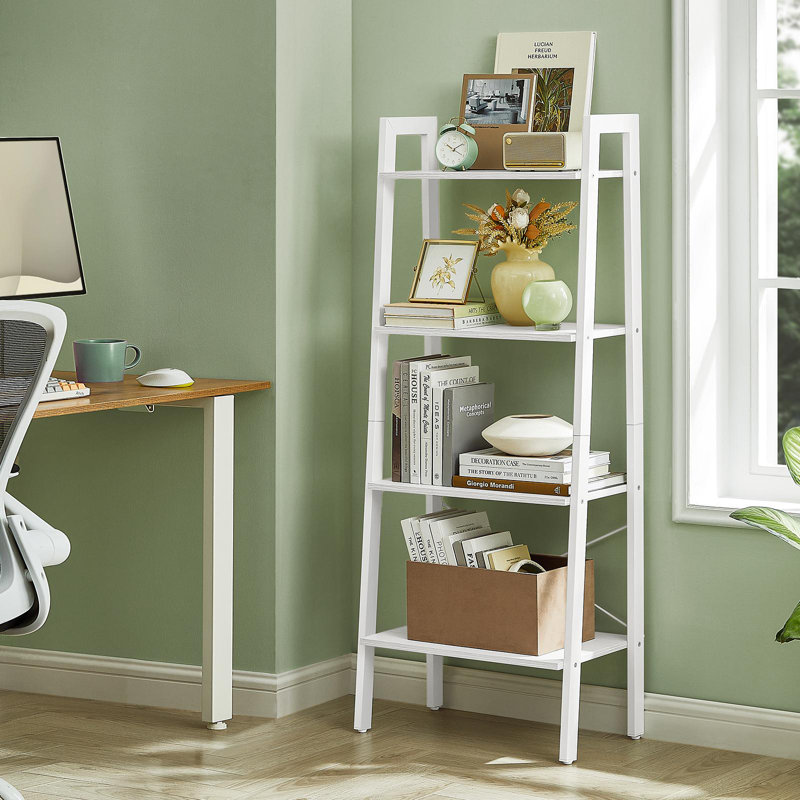 Wayfair white ladder bookshelf store